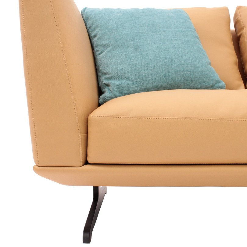 HIL-HIL Two Seater Corner Sofa | Leather