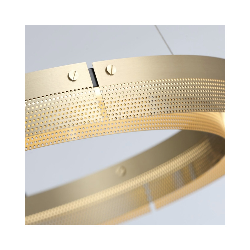 Golden Double Ring Pendant Ceiling Lamp | Dia 860 MM