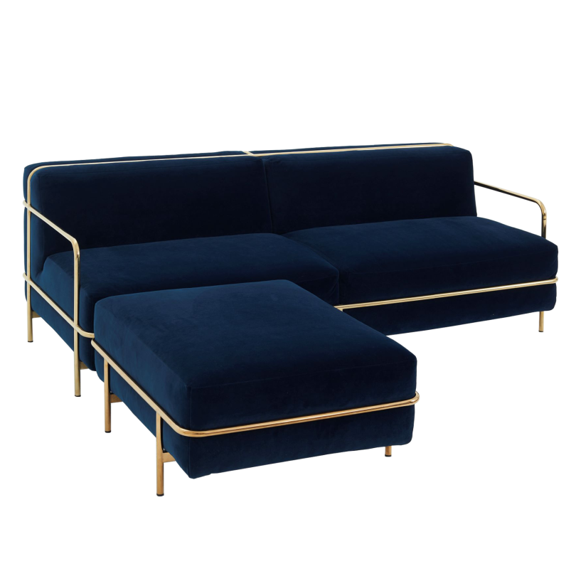 YAP-YAP Two Seater Sofa w/ Fabric Arms| Fabric